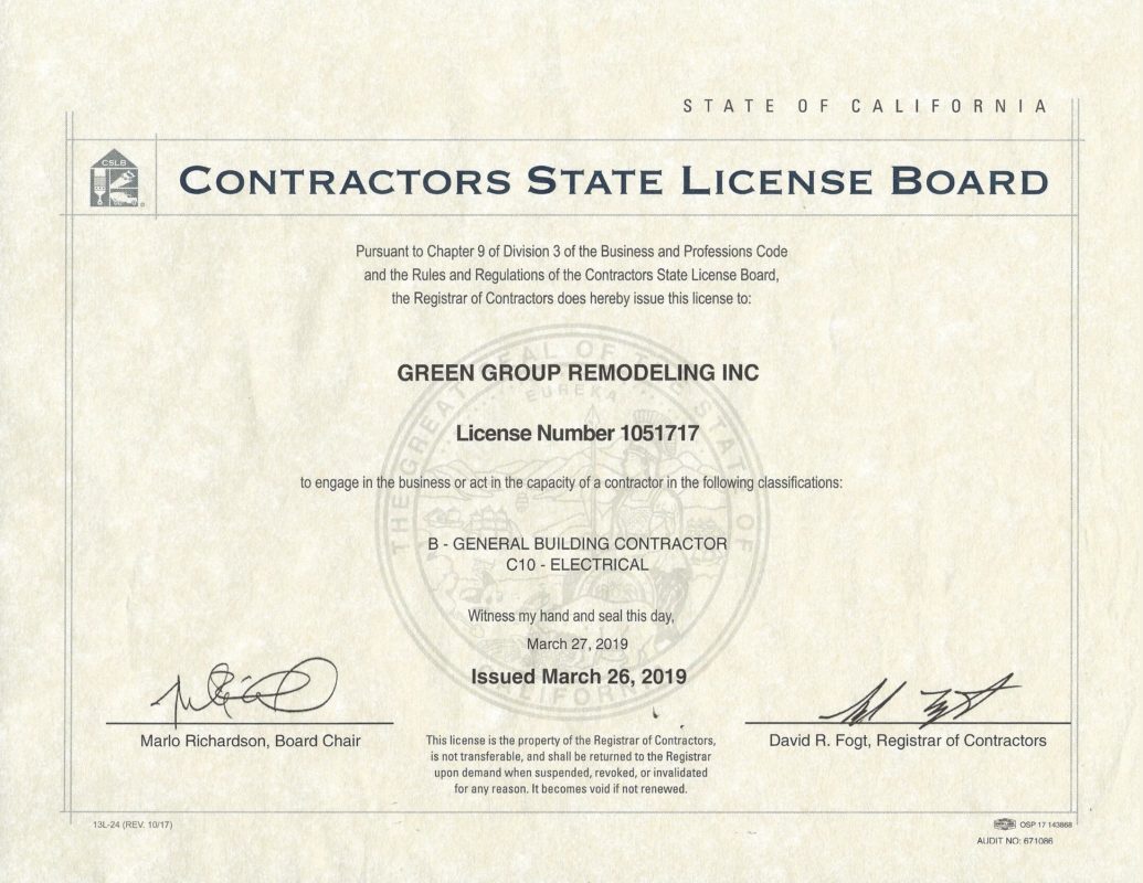 Contractor License